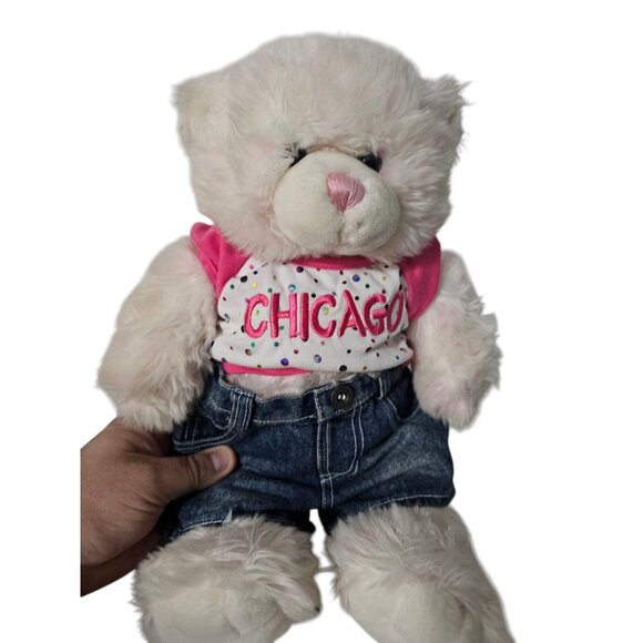 Build-A-Bear | Toys | Build A Bear Fluffy Plush Cotton Candy White Pink ...